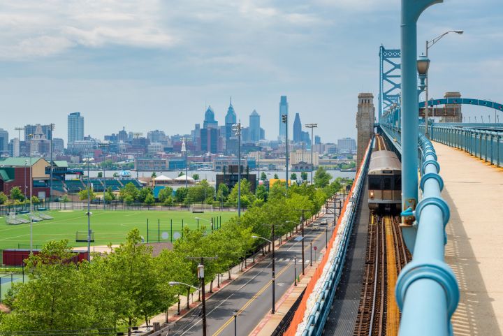 Delaware River Trail in Philadelphia’s Waterfront District